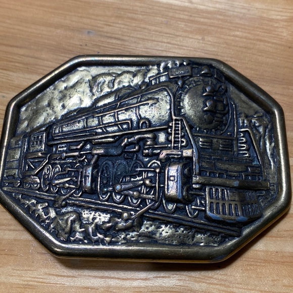 Accessories | Brass Steam Engine Locomotive Belt Buckle Avon Railroad Railway Vintage Train Us ...